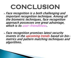 face recognition using Principle Componet Analysis | PPTX