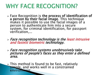face recognition using Principle Componet Analysis | PPTX