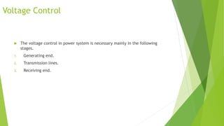 Power System Control And Line Compensation | PPTX