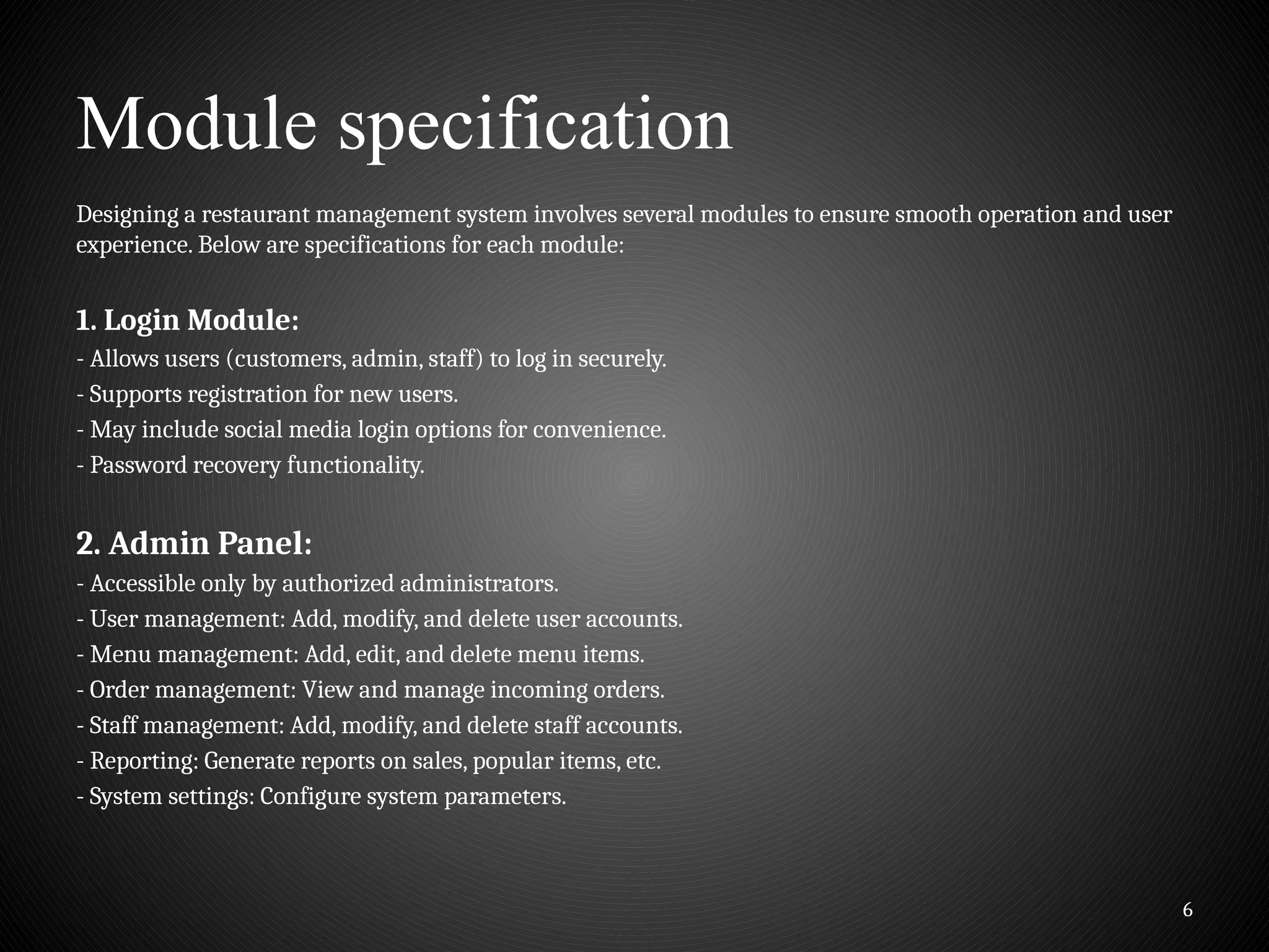 The Restaurant Management System with PHP | PPTX