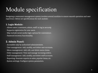 The Restaurant Management System with PHP | PPTX