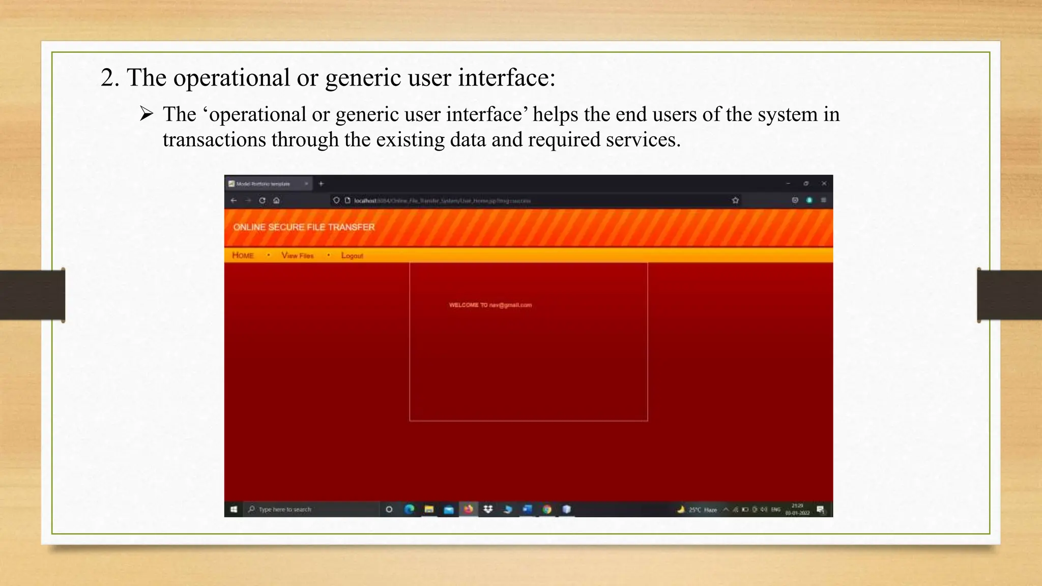 mini proj_batch1.pptx online secure file transfer system | PPTX
