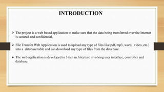 mini proj_batch1.pptx online secure file transfer system | PPTX