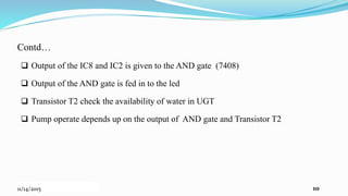 WATER PUMP CONTROLLER WITH WATER LEVEL DISPLAY | PPTX