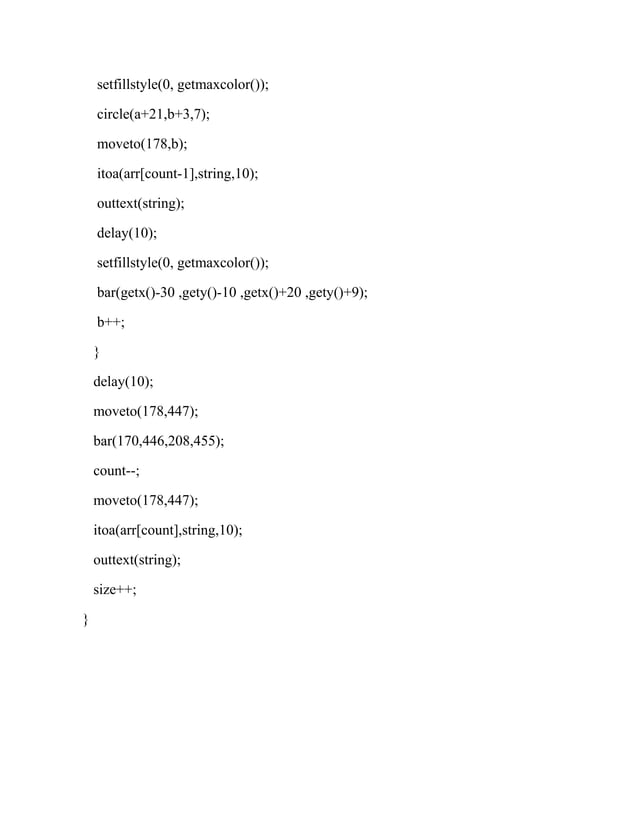 Graphical representation of Stack | DOC | Programming Languages | Computing