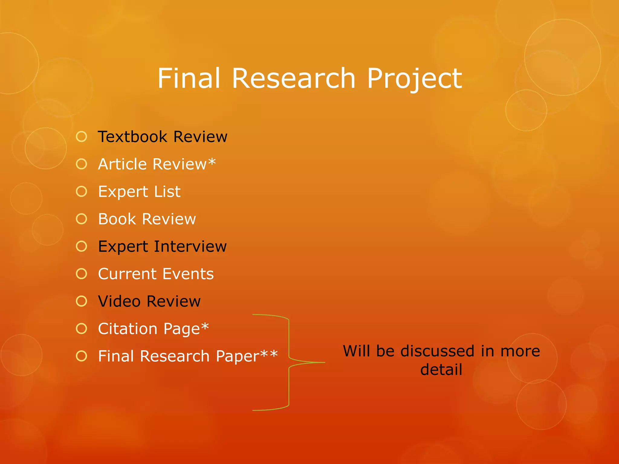 Mini Projects for Criminal Justice | PPT