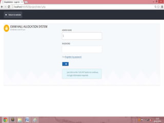 Examination Hall Allocation | PPTX