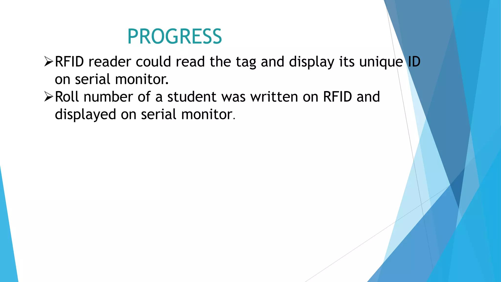 RFID attendance system | PPTX