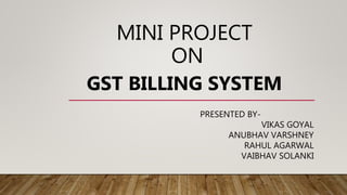 Mini projec t presentation | PPTX