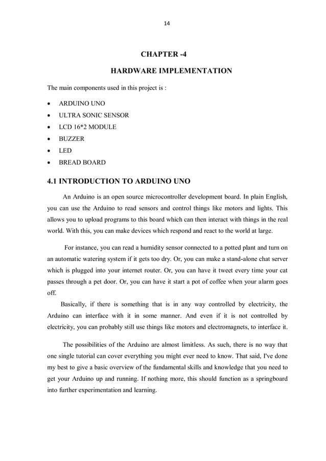 Arduino Based Collision Prevention Warning System | PDF