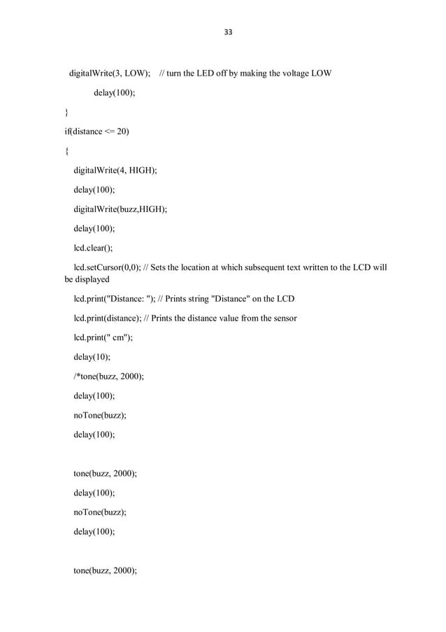 Arduino Based Collision Prevention Warning System | PDF