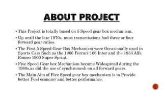 5 Speed gear box mechanism.pptx