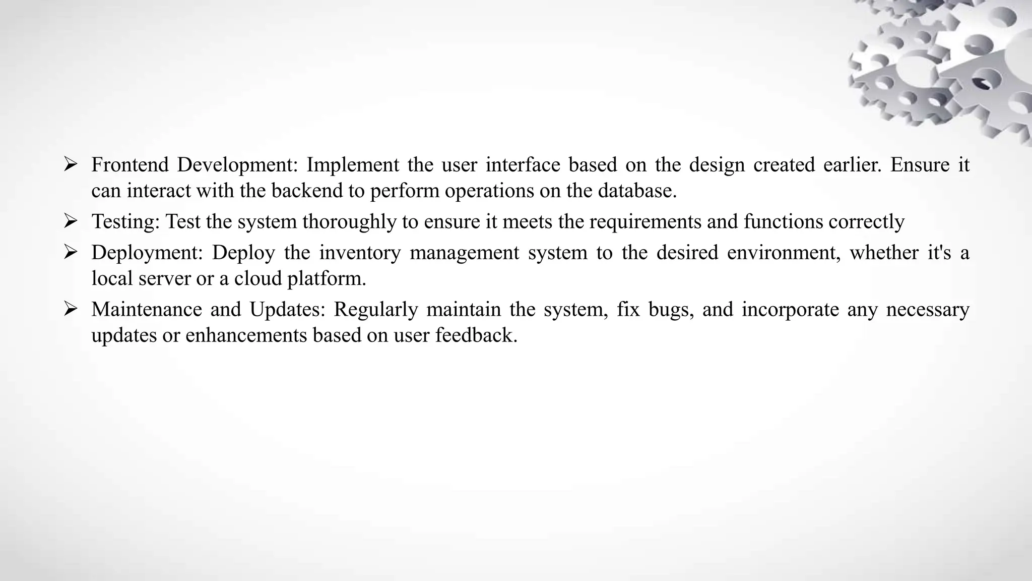 Inventory management system report for the | PPT