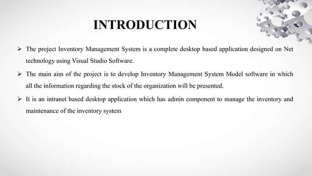 Inventory management system report for the | PPT