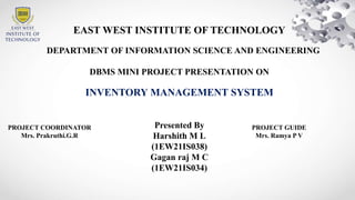 Inventory management system report for the | PPT