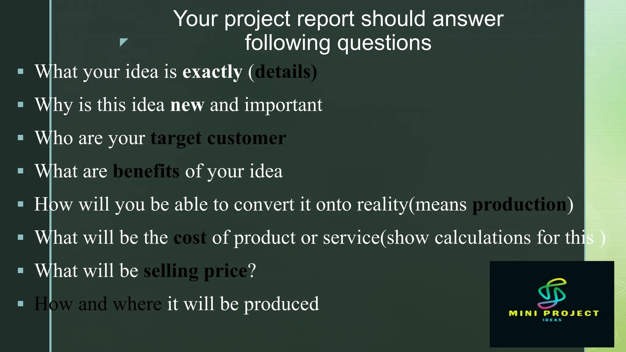 MINI PROJECT.ppt for mba 1 st semeter of AKTU | PPT