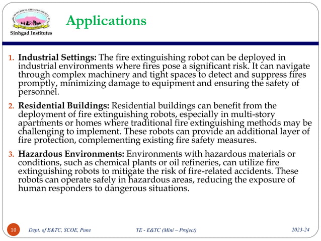 Mini Project for fire extuingusher based on pic microcontroller .pptx | Robotics | Technology ...