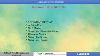 Iot based early flood detection and avoidance of engineering | PPTX