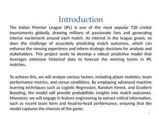 IPL match winning predicion using machine learnong | PPTX