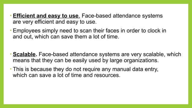 Face attendance Recognition System using Machine Learning | PPT