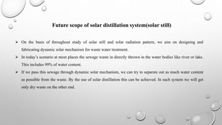 Low Cost Solar Waste Water Treatment | PPTX