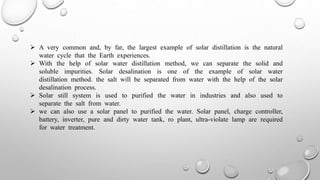 Low Cost Solar Waste Water Treatment | PPTX