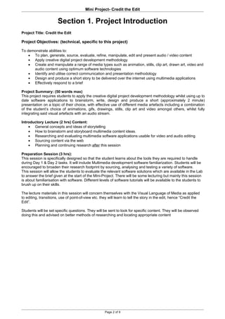 Mini Project- Credit The Edit | DOC