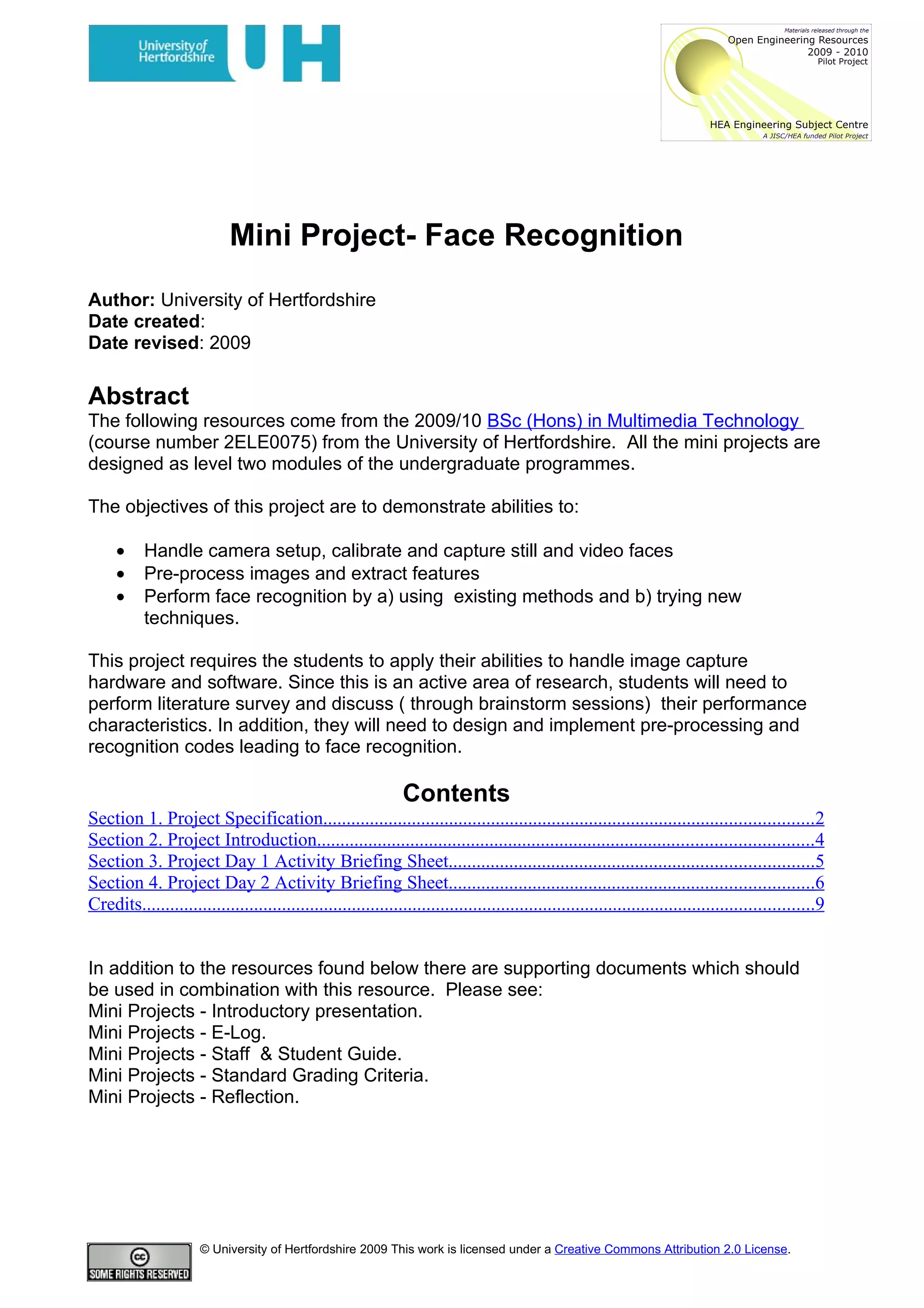Mini Project- Face Recognition | DOC