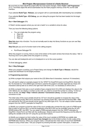 Mini Project- Microprocessor Control Of A Radio Receiver | DOC ...