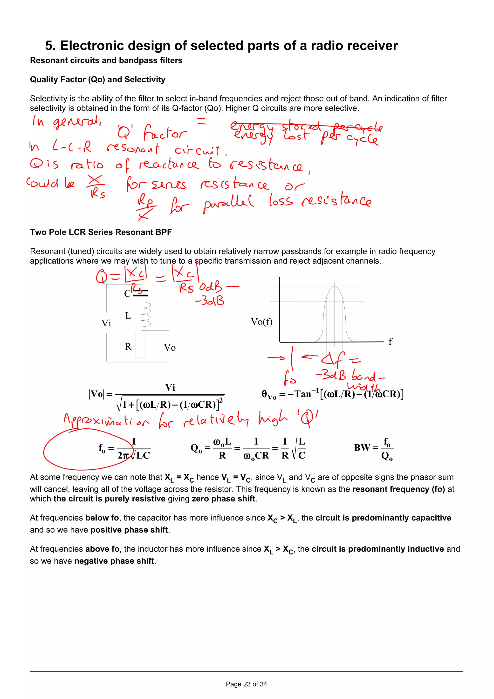 Mini Project- Radio Receiver Design | DOC