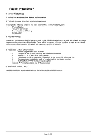 Mini Project- Radio Receiver Design | DOC