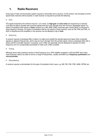 Mini Project- Radio Receiver Design | DOC