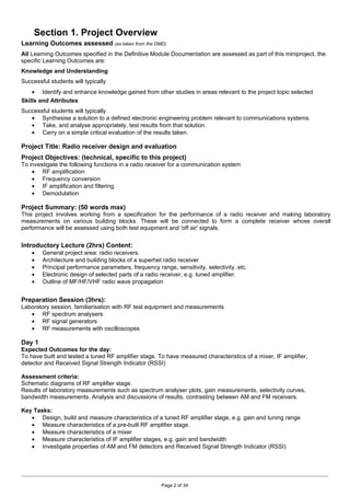 Mini Project- Radio Receiver Design | DOC