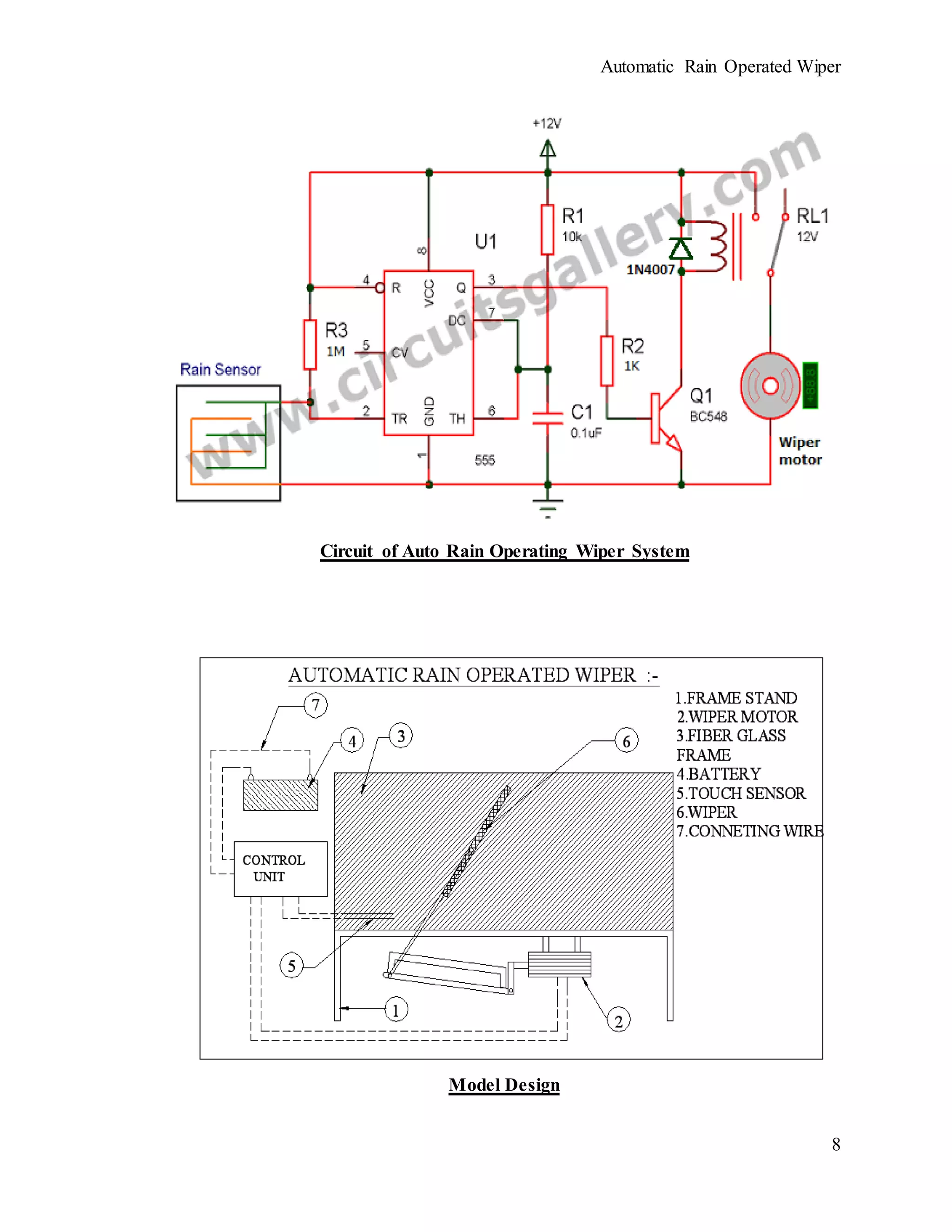 Mini project rain sensing wiper | PDF