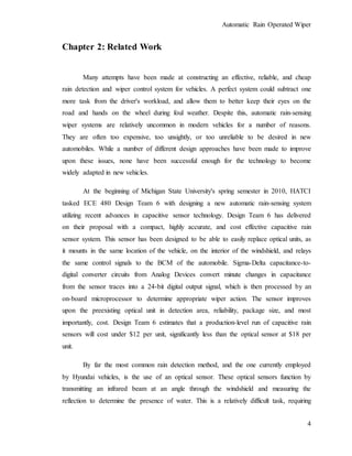 Mini project rain sensing wiper | PDF
