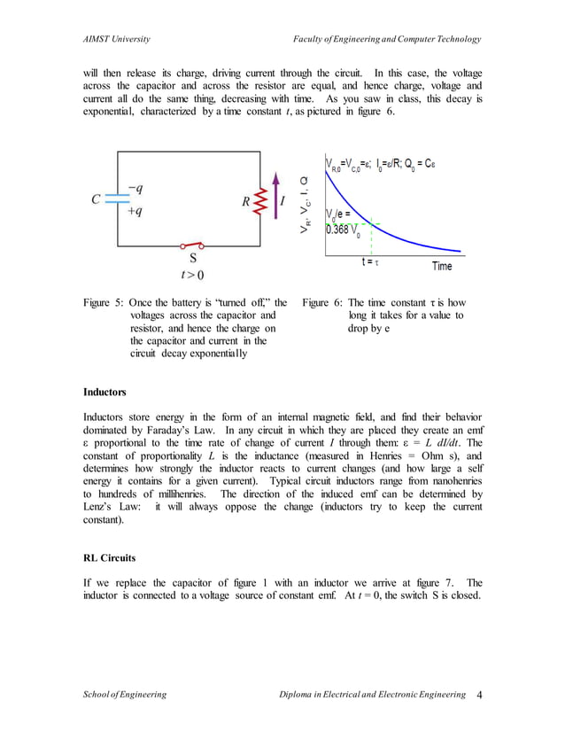 Mini Project - RC and RL Circuits | DOCX
