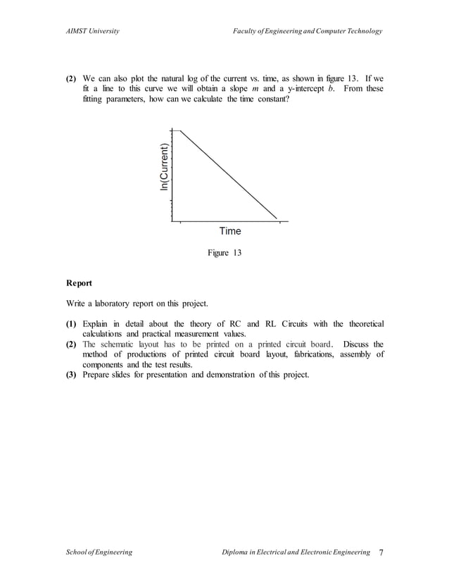 Mini Project - RC and RL Circuits | DOCX