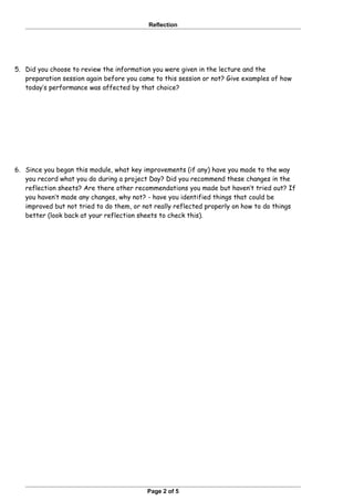 Mini Project- Reflection | DOC