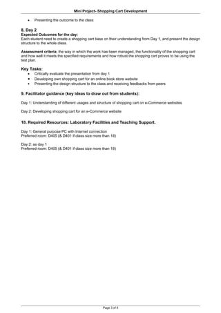 Mini Project- Shopping Cart Development | DOC