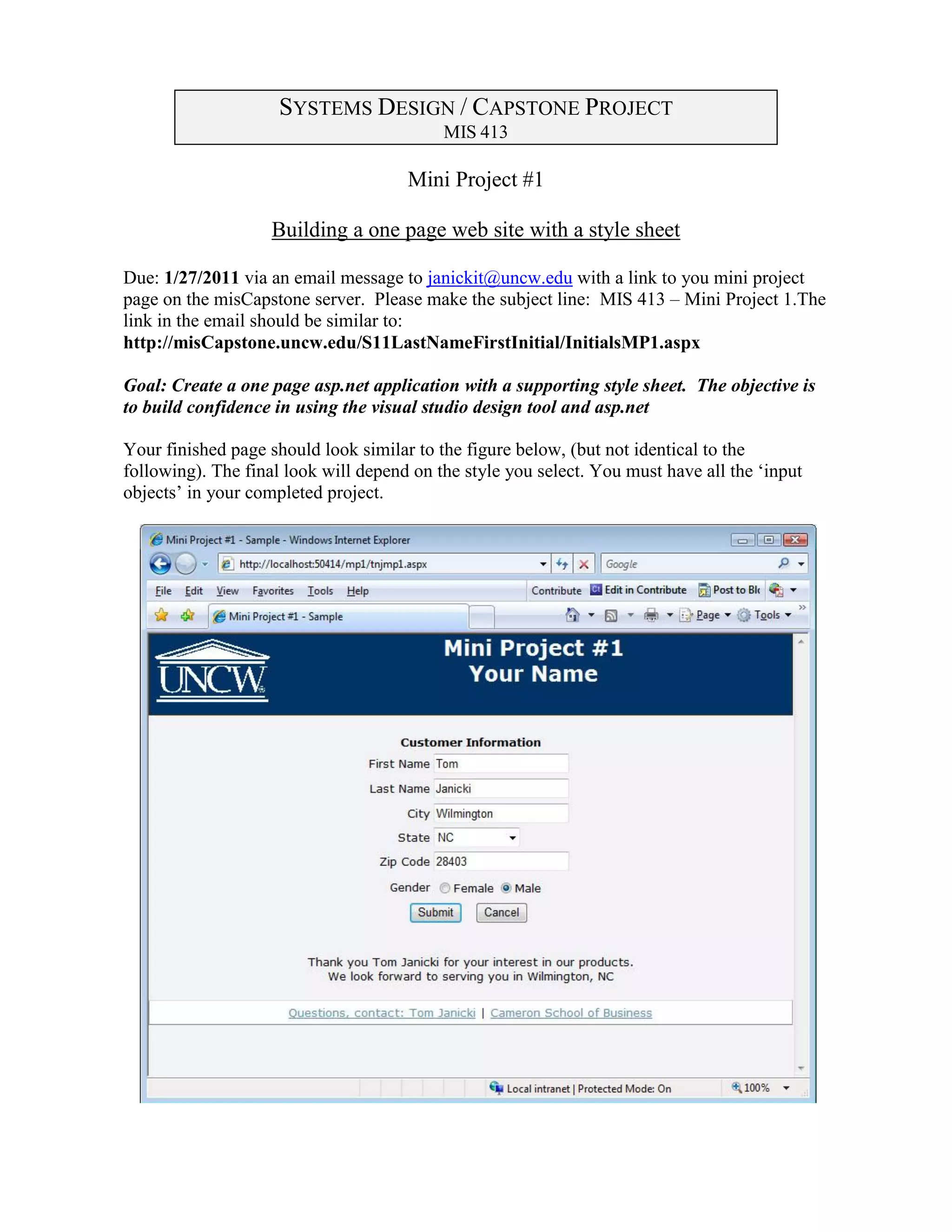SYSTEMS DESIGN / CAPSTONE PROJECT | PDF