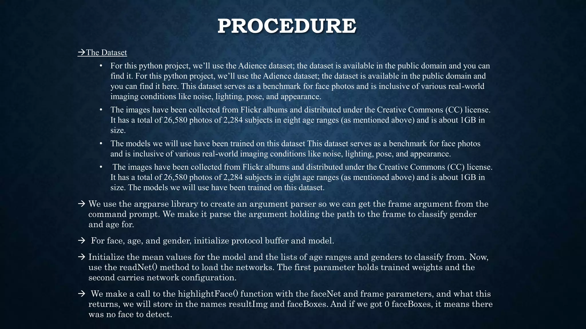 Human age and gender Detection | PPTX