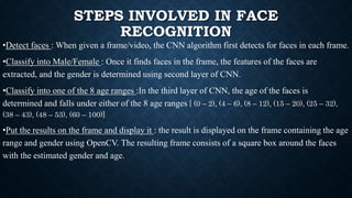 Human age and gender Detection | PPTX