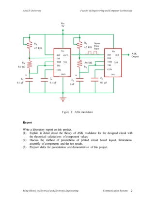 Mini Project 1 - Amplitude Shift Keying (ASK) Modulator | DOCX