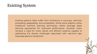 Real time Sign language gesture recognition | PPTX