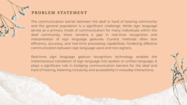 Real time Sign language gesture recognition | PPT