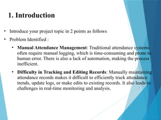 Mini Project PPT TOPIC- STUDENT MANAGEMENT SYSTEM | PPTX