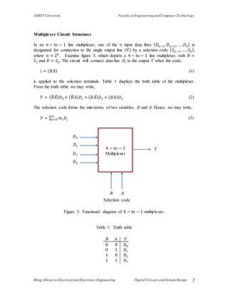 Mini Project 2 - 4-to-1 Multiplexer And 1-to-4 Demultiplexer With ...