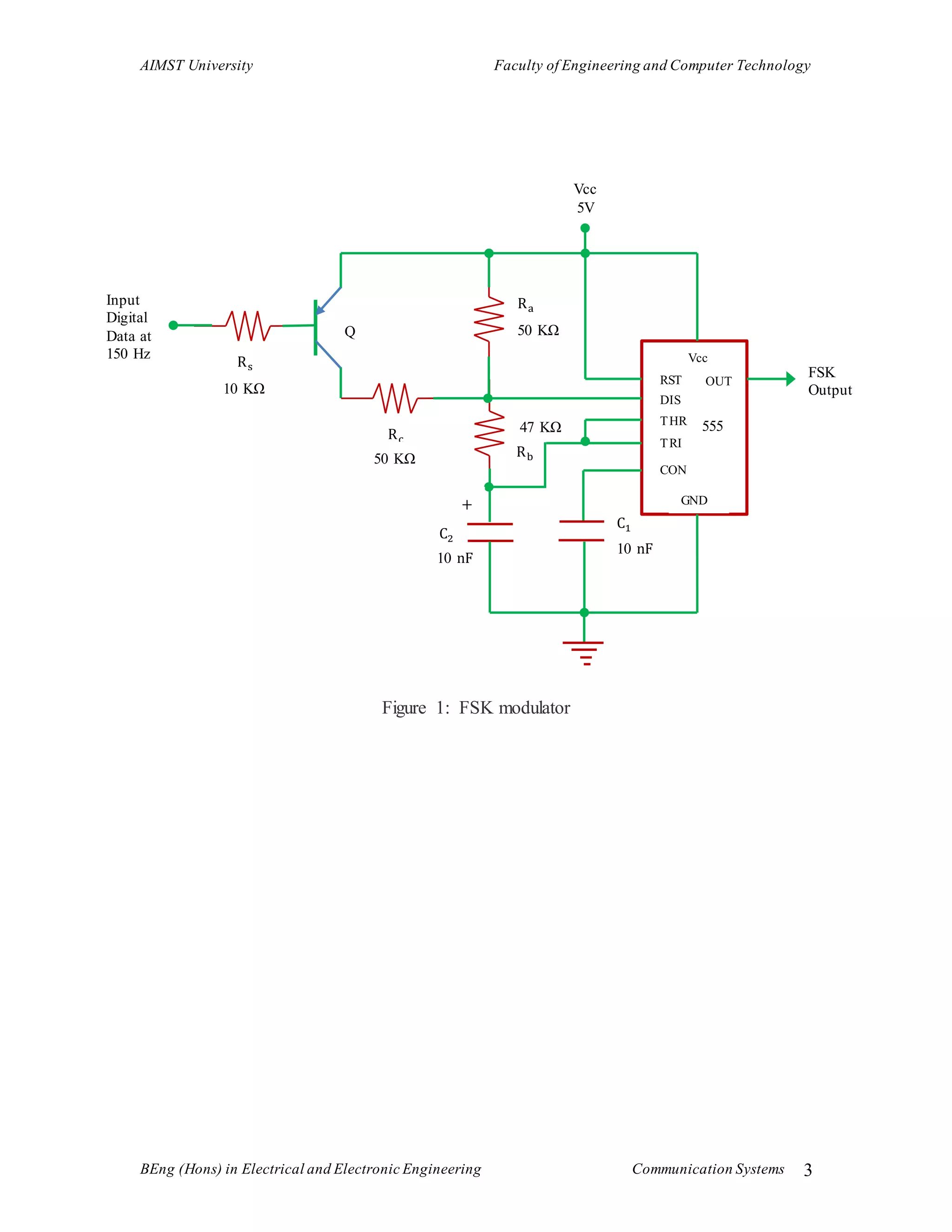 Mini Project 2 - Frequency Shift Keying (FSK) Modulator and Demodulator ...