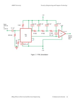 Mini Project 2 - Frequency Shift Keying (FSK) Modulator and Demodulator ...