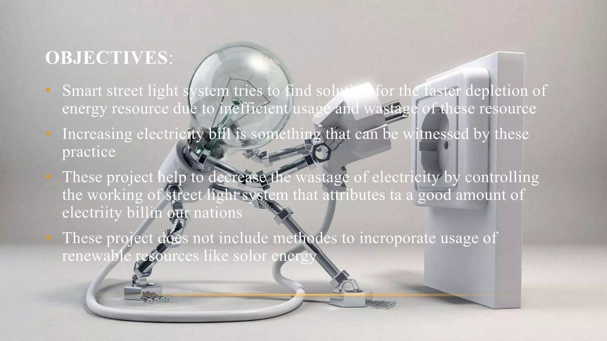 Smart street lighting control system project PPT | PPTX